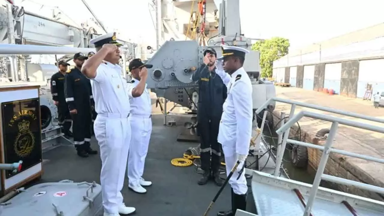 Maritime Ties Strengthen: INS Airavat Makes Port Call in Colombo
