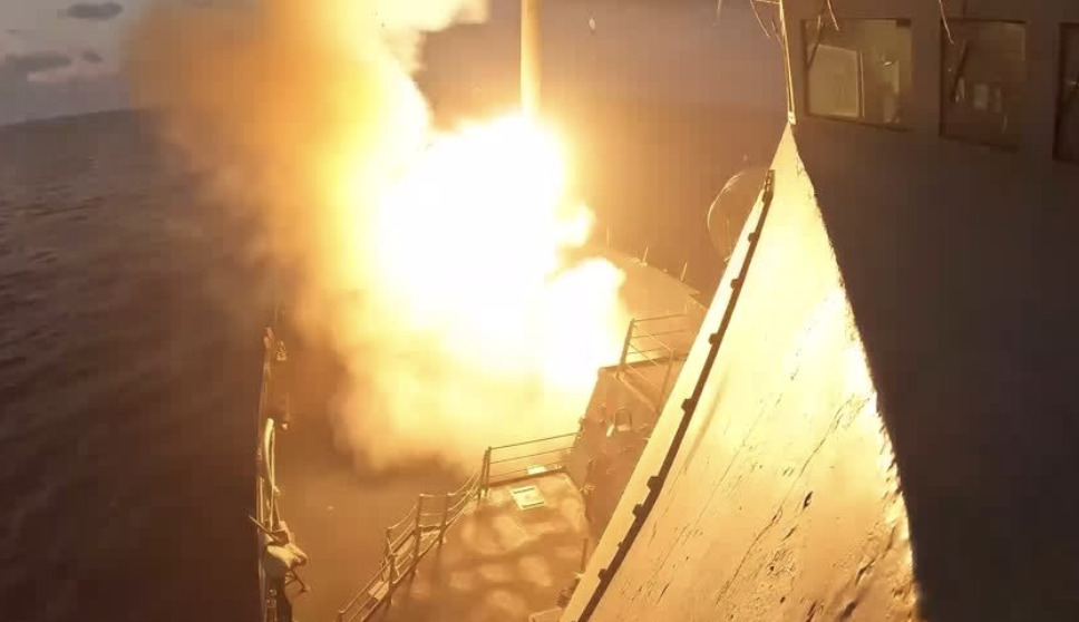 US releases video of warship launching missiles in fresh strikes on Iran
