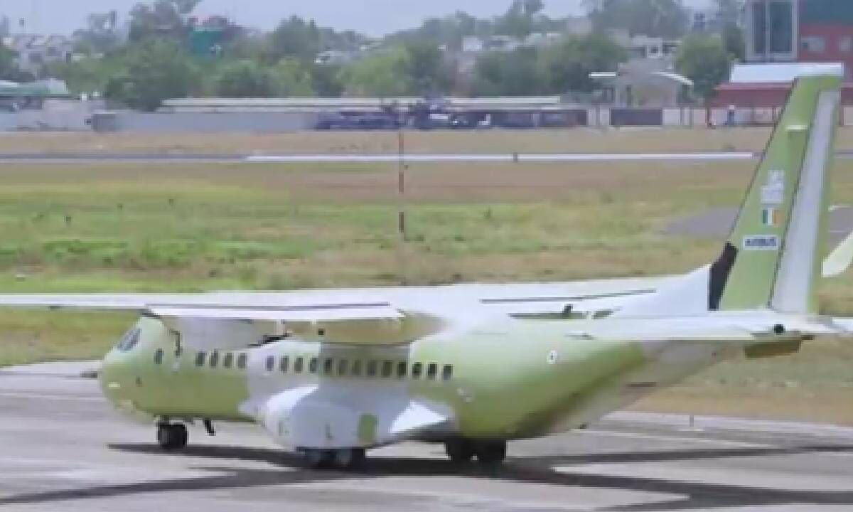 First Made-in-India C295 Aircraft Completes Maiden Flight from Vadodara ...