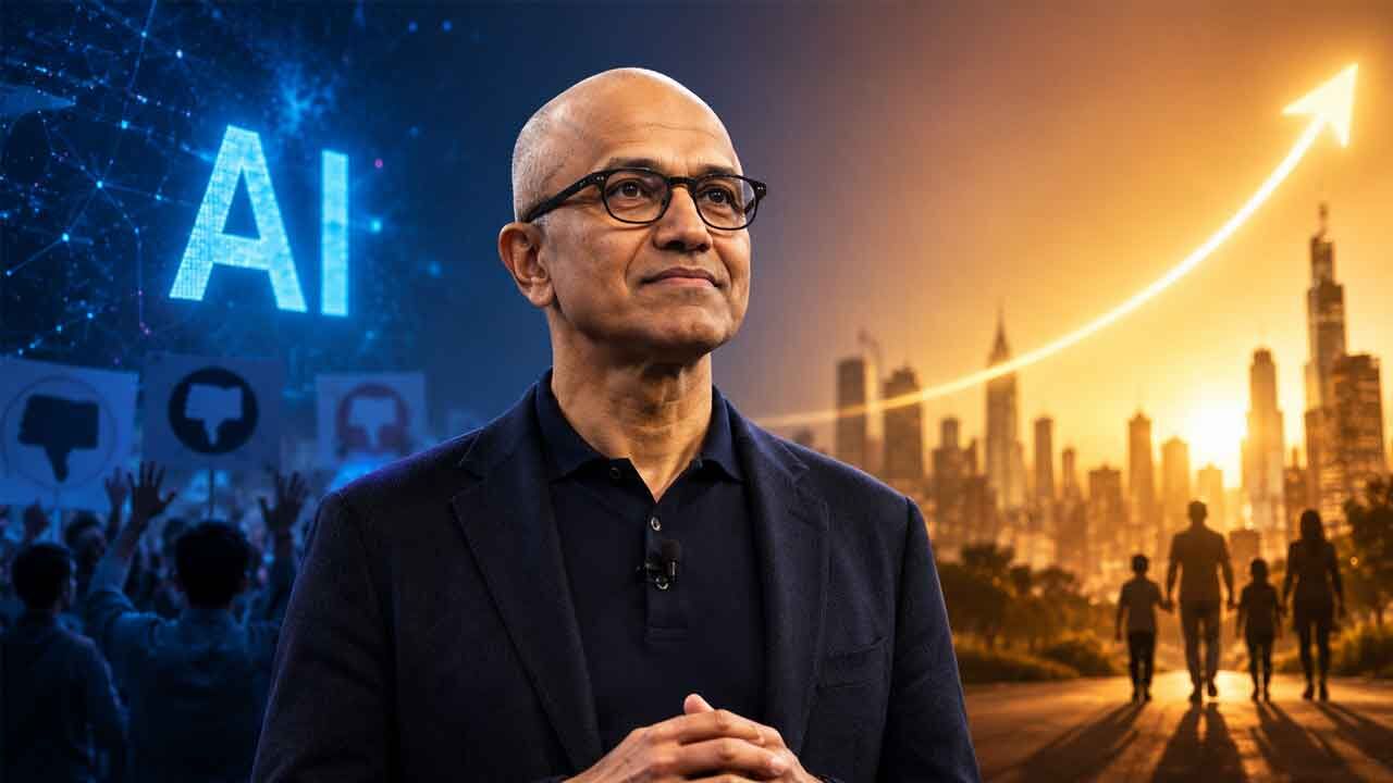 Satya Nadella: AI Backlash is Real, But Prosperity is Still the Goal