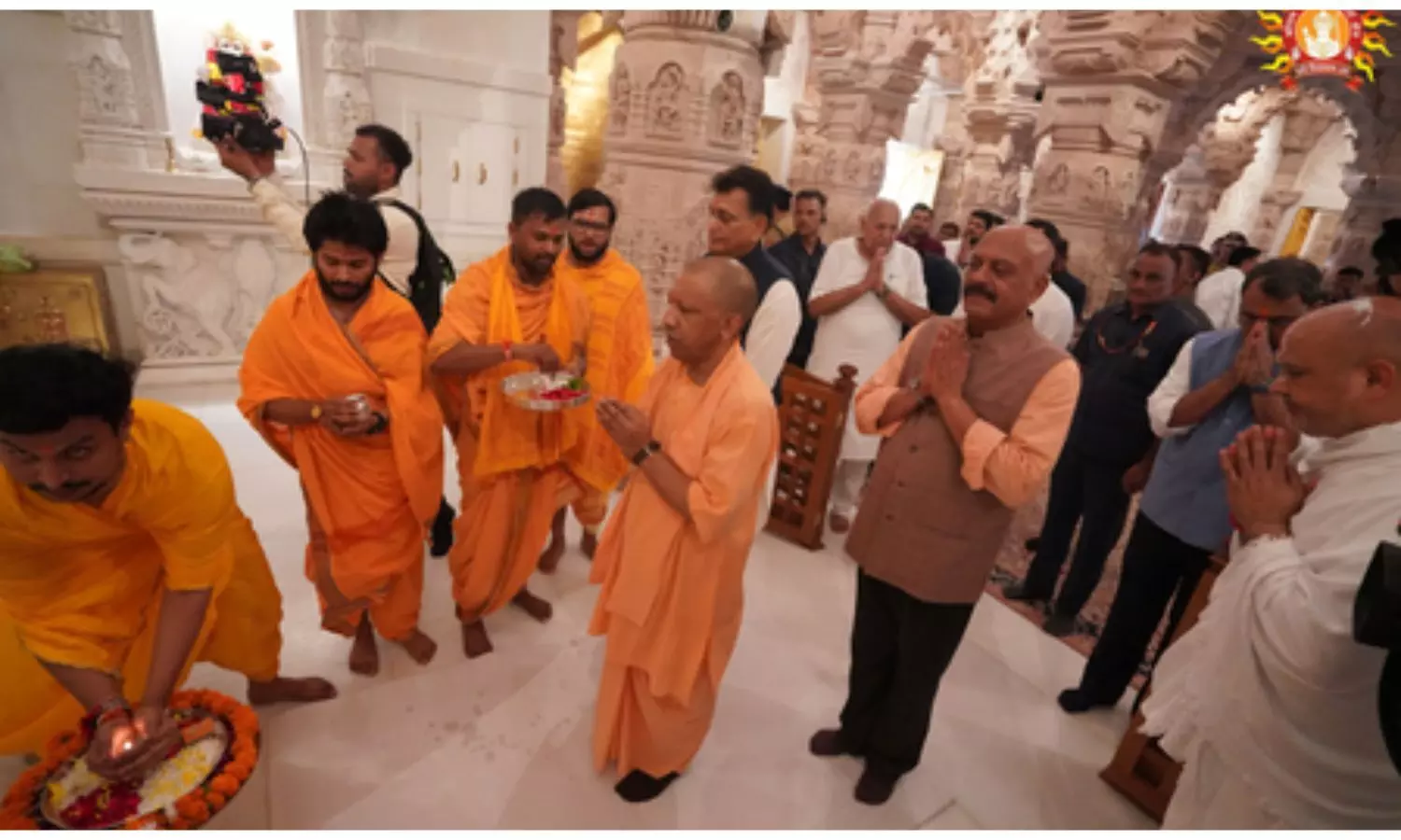 UP CM Yogi Adityanath meets Ram Temple Trust CEO during Ayodhya visit